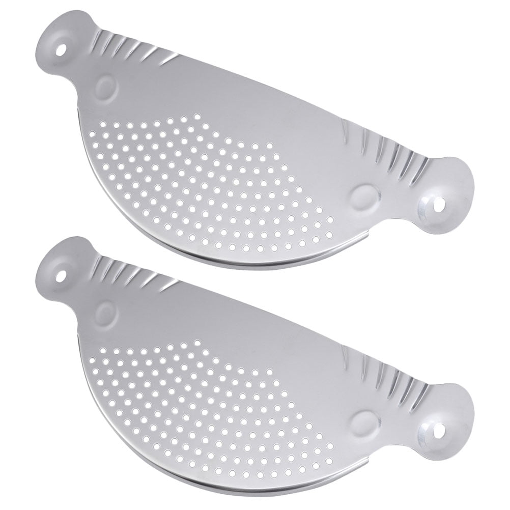 unbranded 2 Pcs Pasta Strainer Collapsible Stainless Steel Drain Board ...