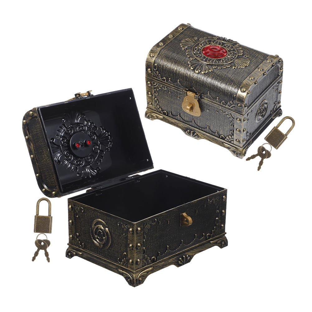 unbranded 2 Pcs Pirate Birthday Decorations Toy Treasure Chest Card ...