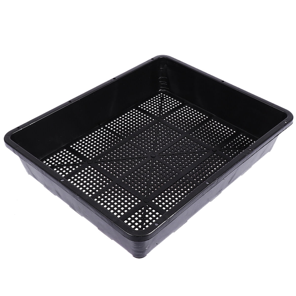 GOOHOCHY Black Plastic Growing Trays for Gardening Use with Densely ...