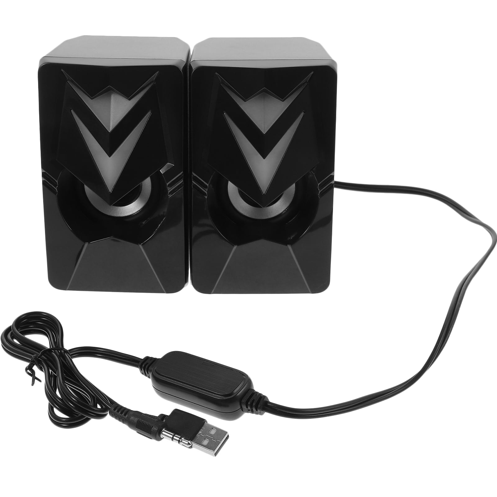 unbranded 2 Pcs RGB Light Speaker Small Stereo USB Core Port Speakers ...