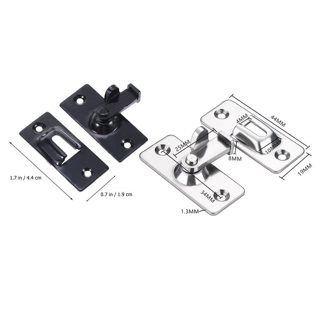 unbranded 2 Pcs Security Barrel Bolt Door Latch Hinges Gate Lock Self ...