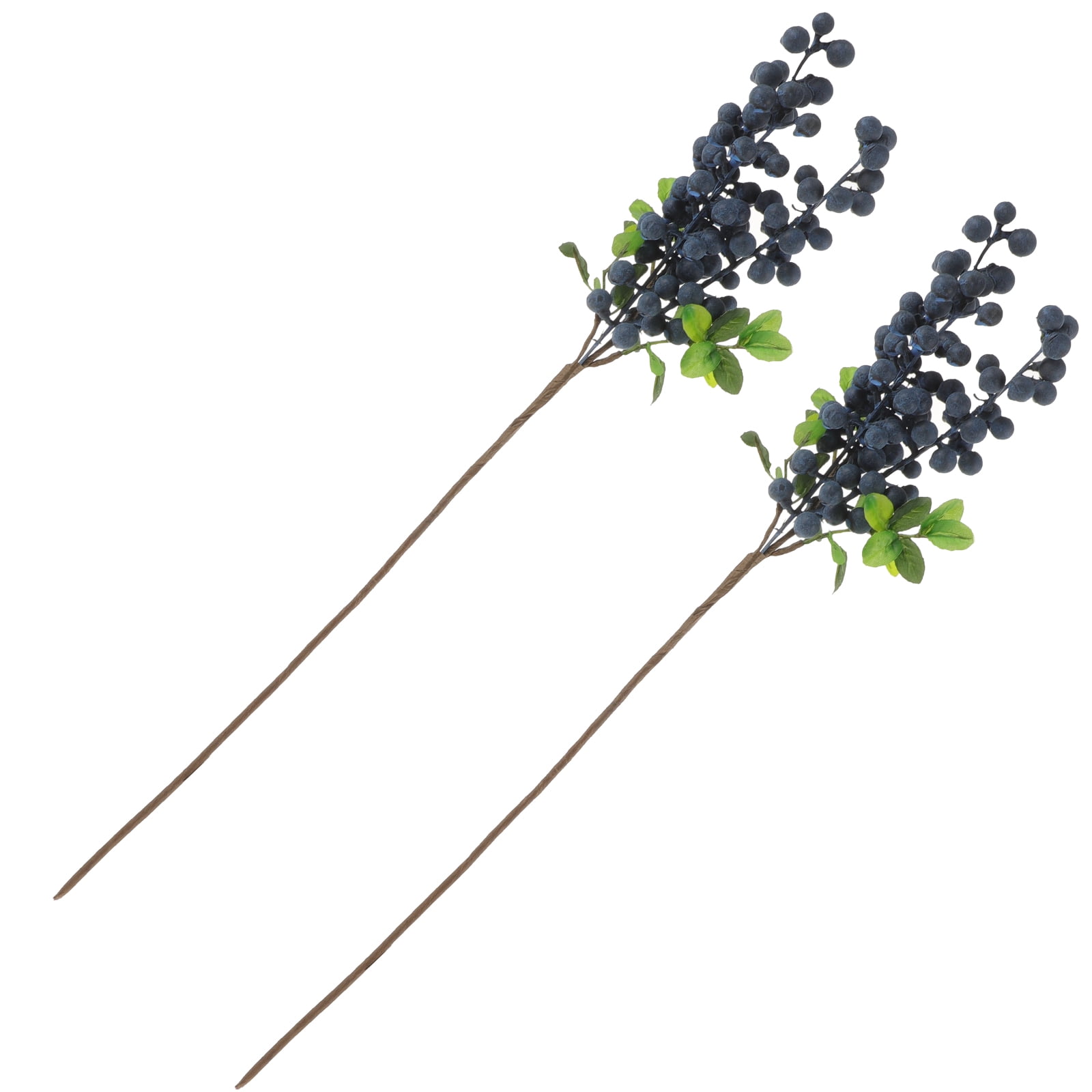 unbranded 2 Pcs Simulation Blueberry Reveal Artificial Faux Flowers ...