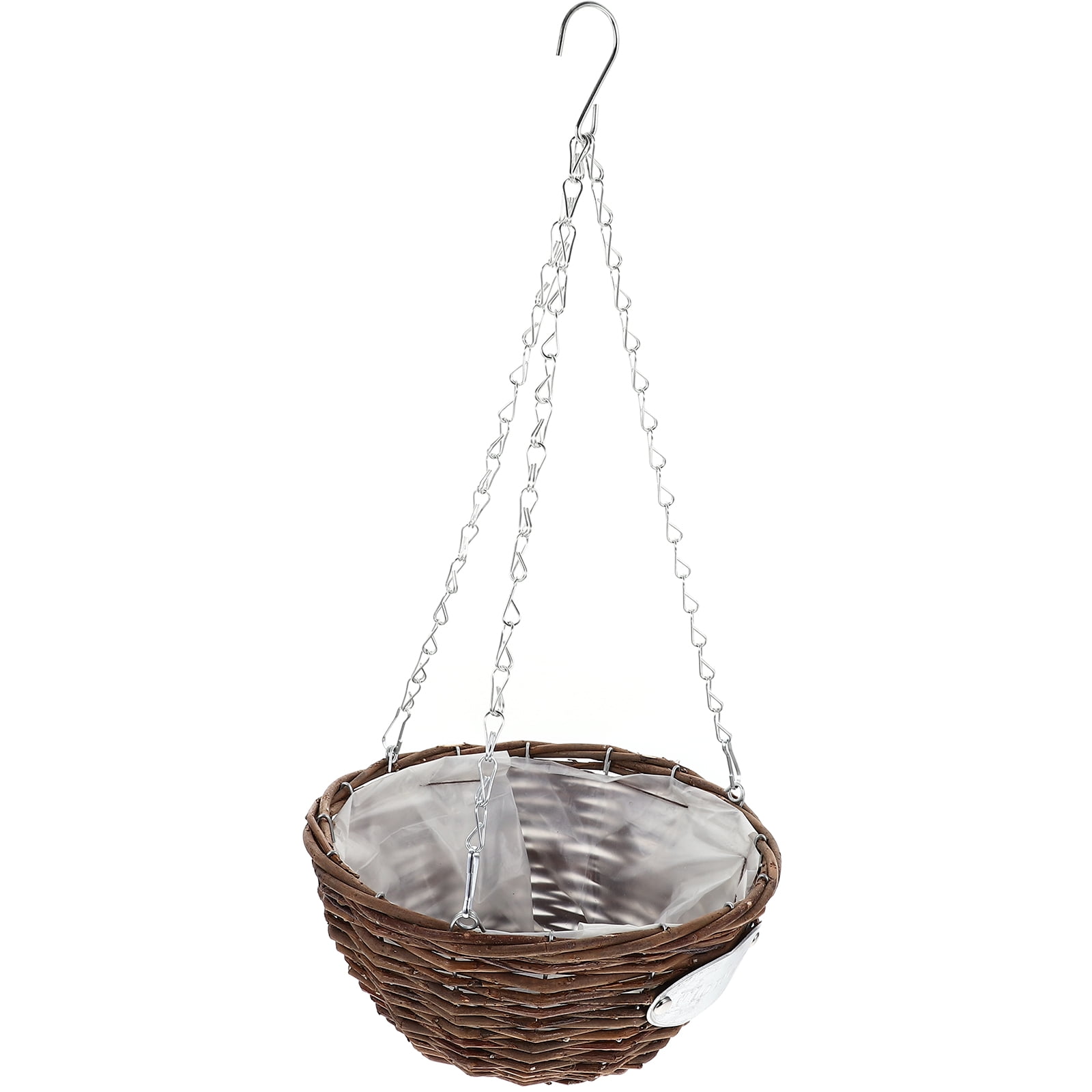 unbranded 2 Pcs Solar Lights Outdoor Hanging Planter Rod Basket Flower ...