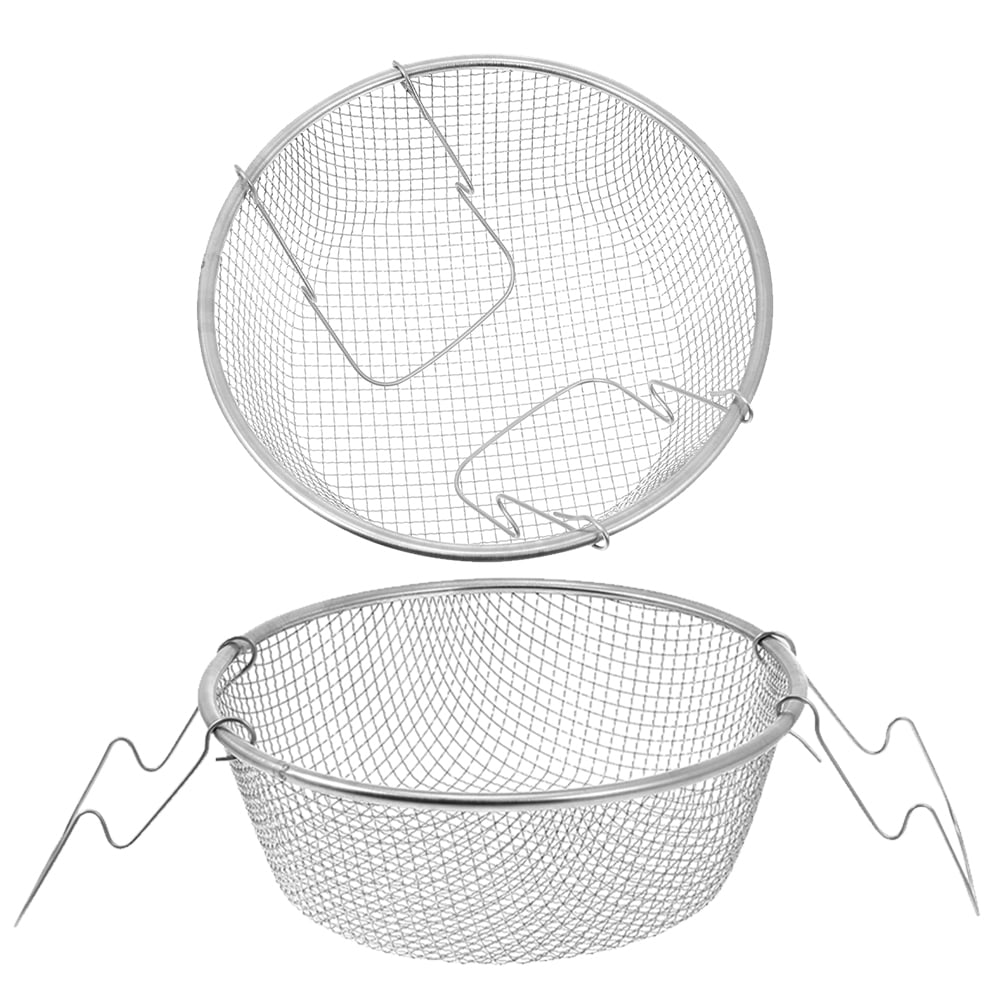unbranded 2 Pcs Stainless Steel Frying Basket Kitchen for Air Fryer ...
