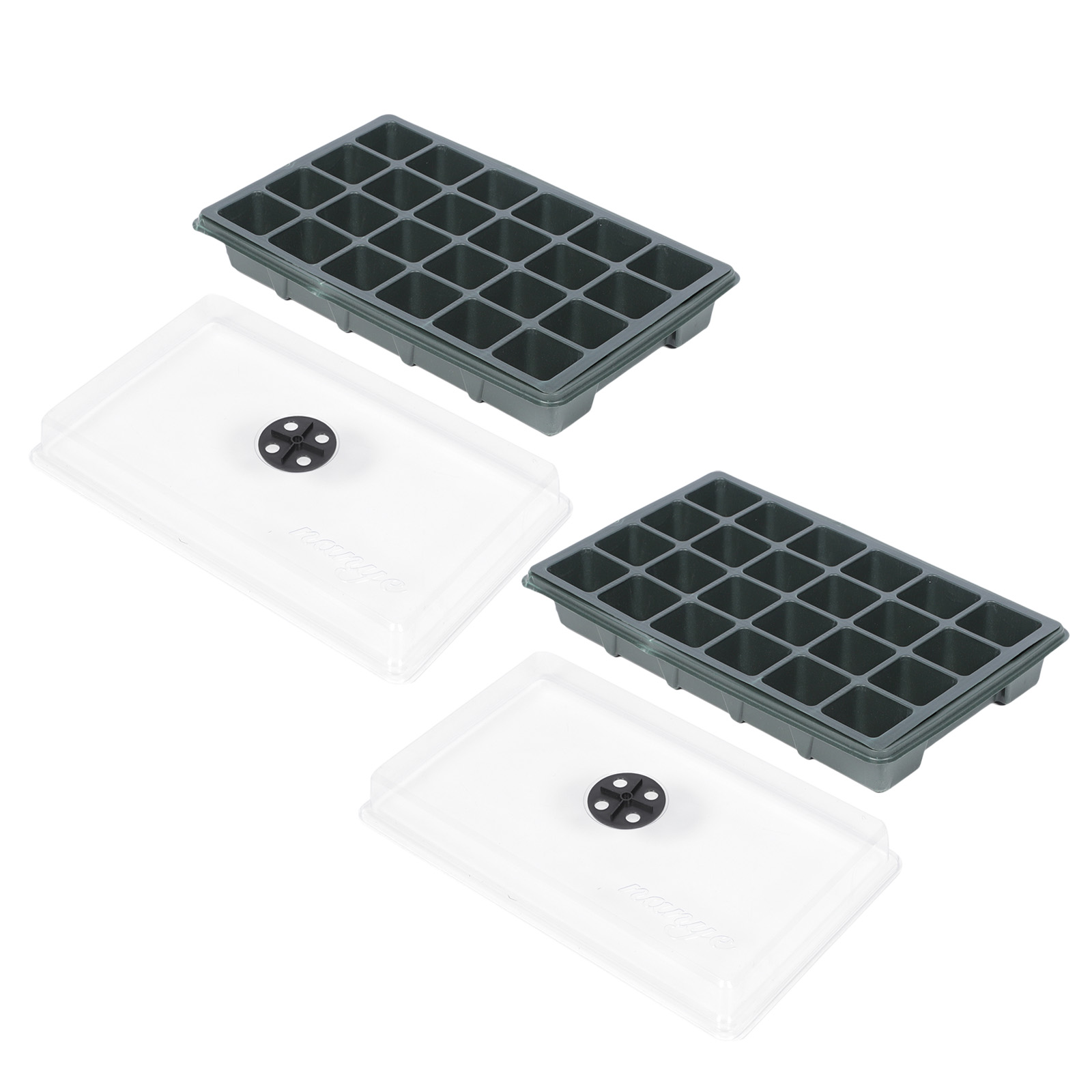 unbranded 2 Pcs Tray Germination 24-Hole Seedling Plant Propagation Pot ...