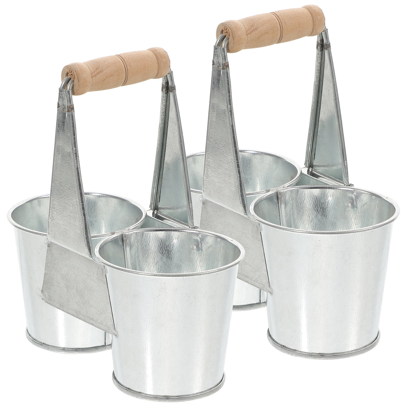 jojofuny Metal Flower Buckets Nordic Style Iron 2Pcs 5.70X5.11X2.55in ...