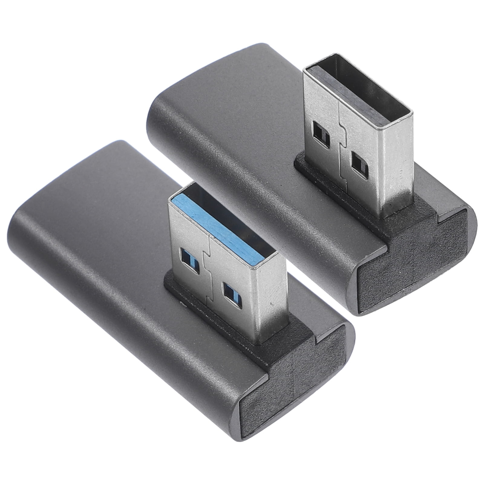 unbranded 2 Pcs USB Male to Female Converter Right Angle Adapter Cable ...
