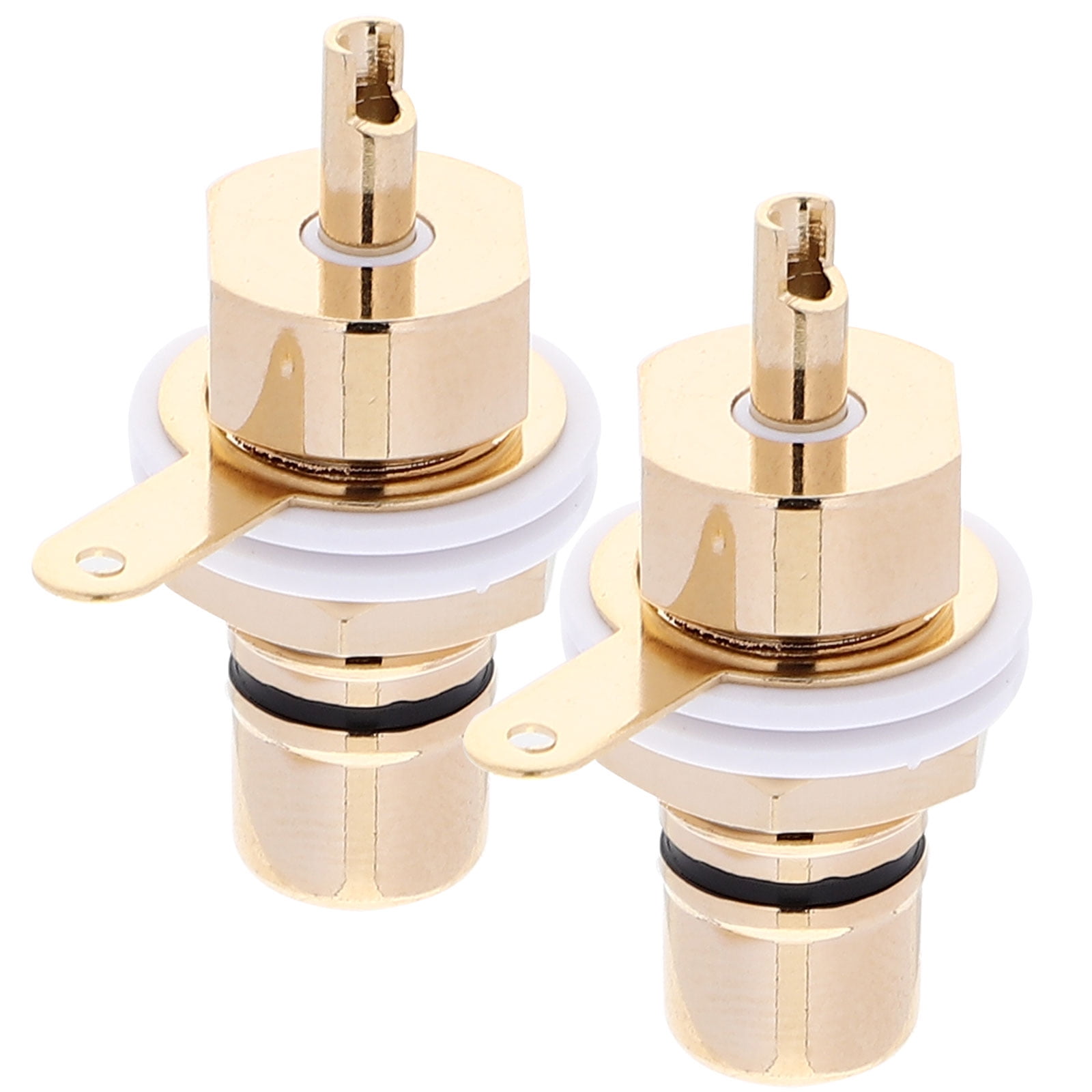 unbranded 2 Pcs Wire Pure Copper with Step Rca Female Seat Amplifier ...