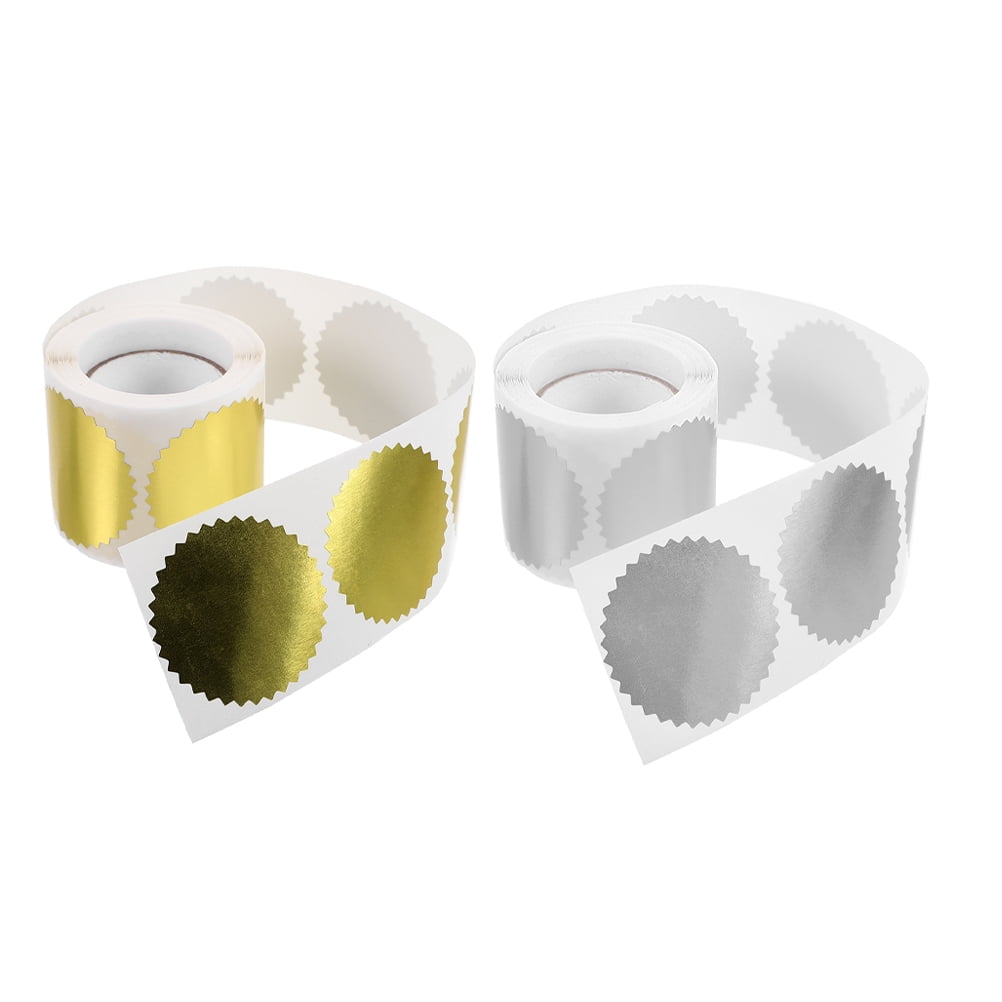 unbranded 2 Rolls Embossed Stickers Adhesive Labels For Certificates ...