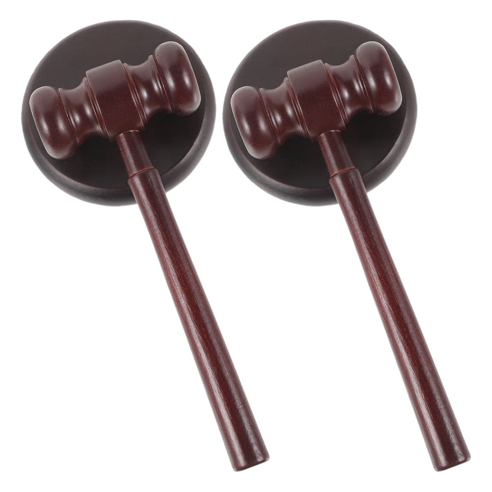 unbranded 2 Set Judge Hammer Wooden Playset Children S Toys Judge Gavel ...
