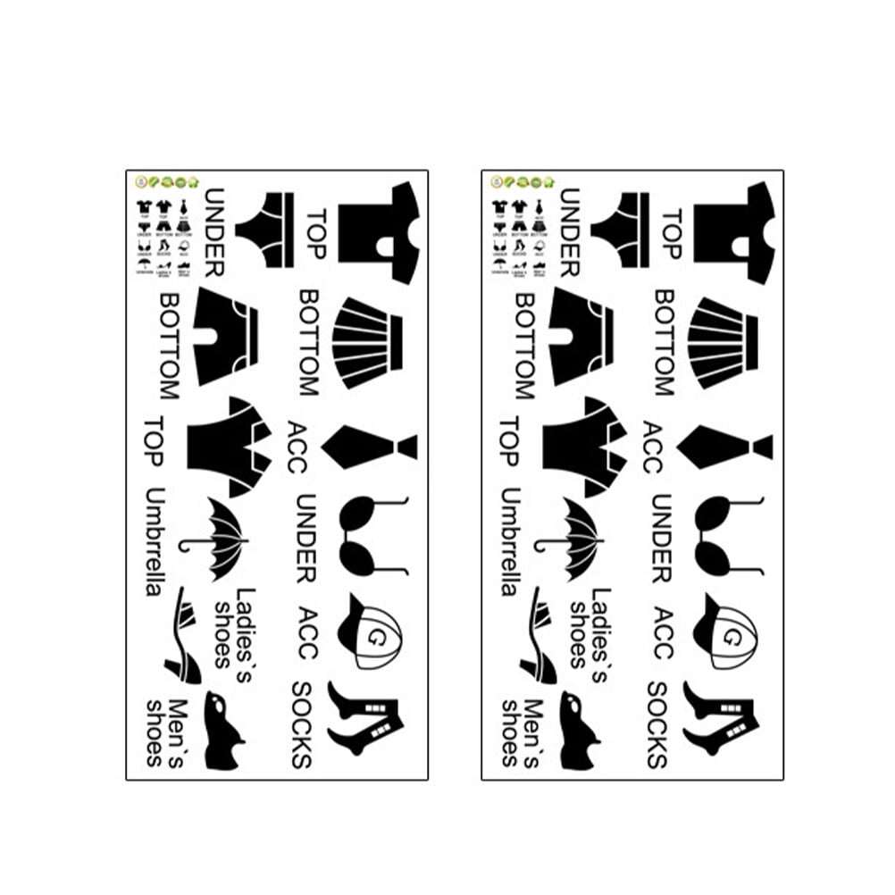 unbranded 2 Sets Clothing Classification Label Logo Sticker Tag Labels ...