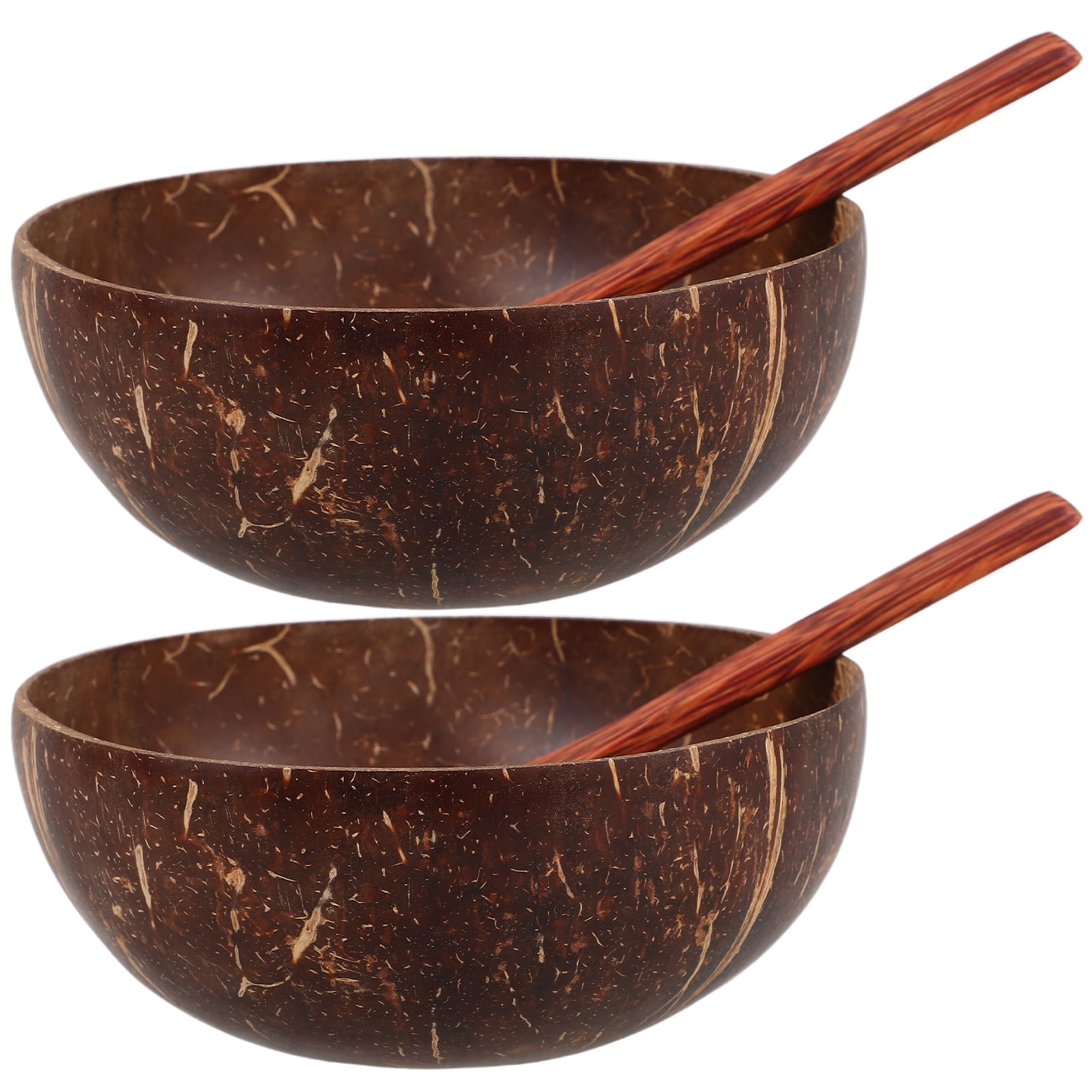 Coconut Shell Bowl for Home Decorative and Chic Fresh Natural Look 2 Sets Brown - Walmart.com