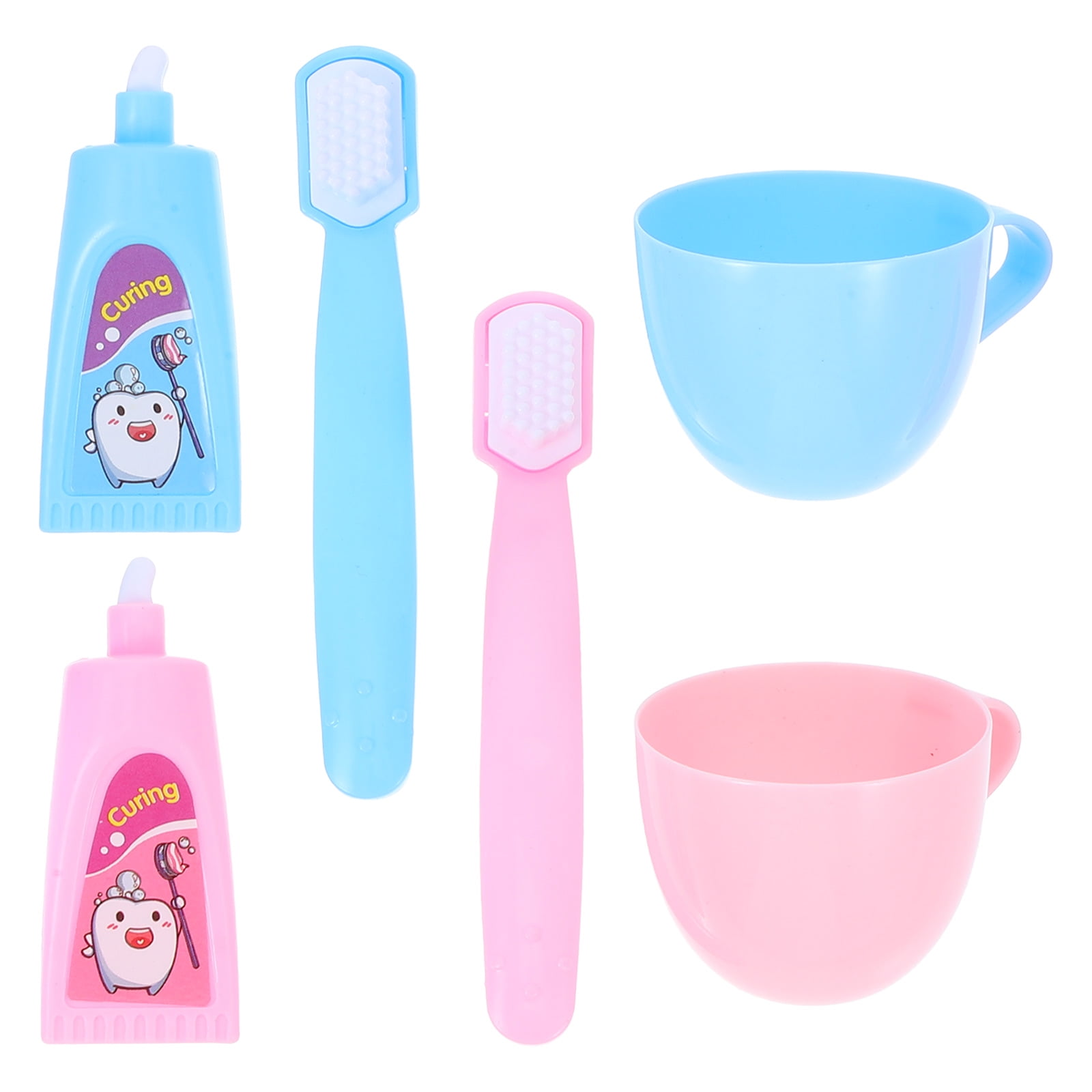 unbranded 2 Sets Doll Bathroom Props Including Mini Toothbrush And ...