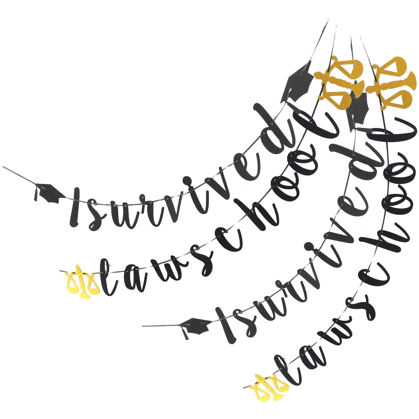 unbranded 2 Sets Graduation Garland Congratulations Banner Law School ...