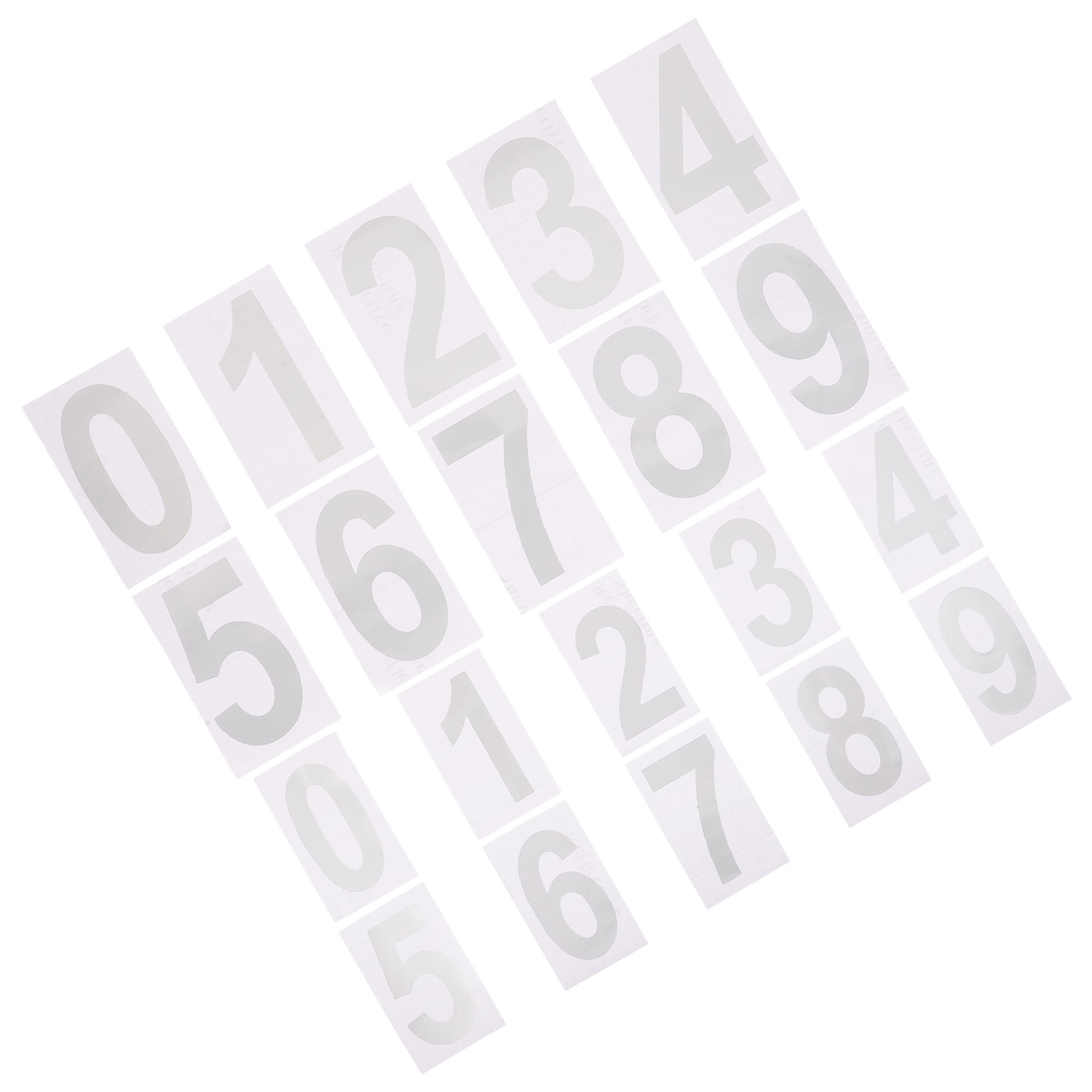 unbranded 2 Sets Reflective Mailbox Numbers Adhesive Stickers - Walmart.com