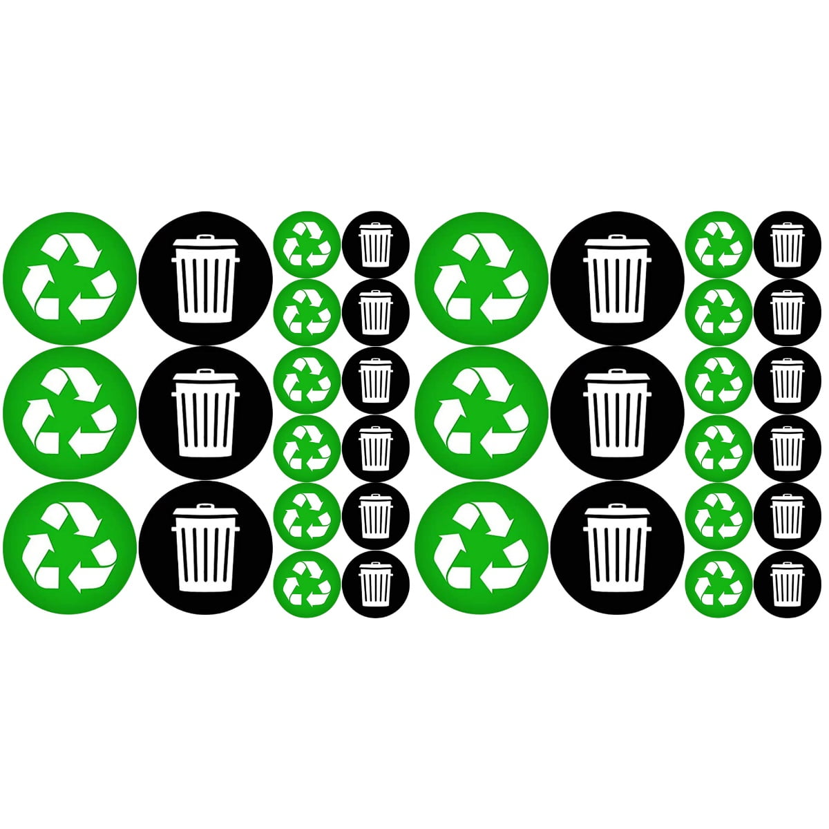 unbranded 2 Sets Trash Can Recycle Stickers Waste Sorting Decal Sticker ...