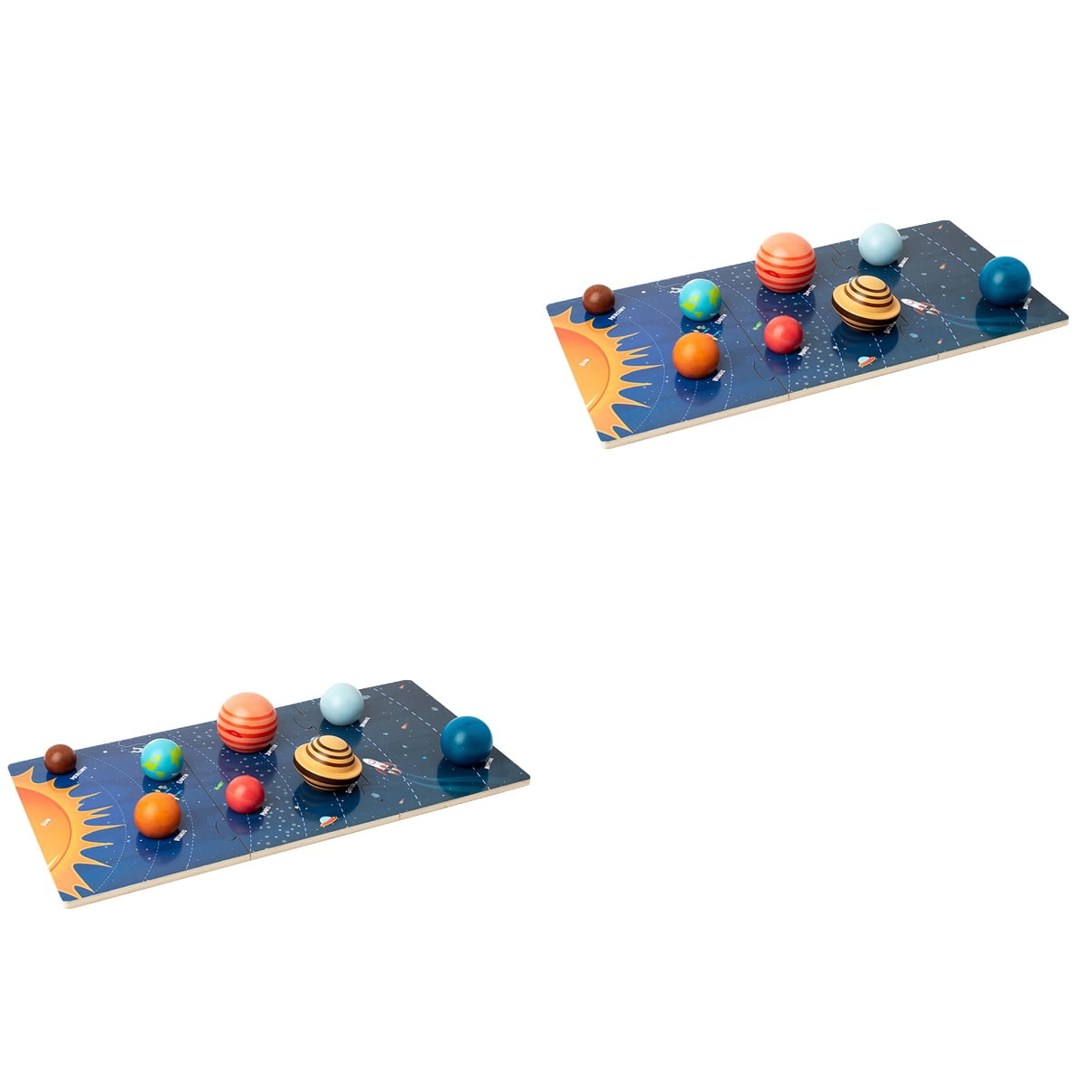 unbranded 2 Sets of Kids Space Planet Puzzle Solar System Cognition ...