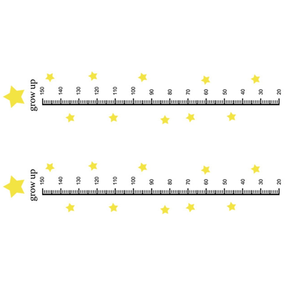 unbranded 2 Sheets Kids Wall Height Chart Sticker Growth Child ...