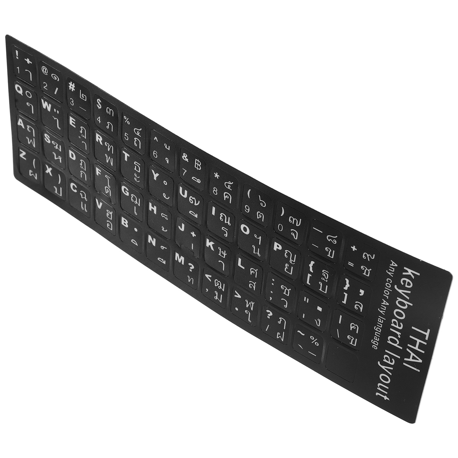 Adhesive Thai Keyboard Stickers with Black Background for Computer 2 ...