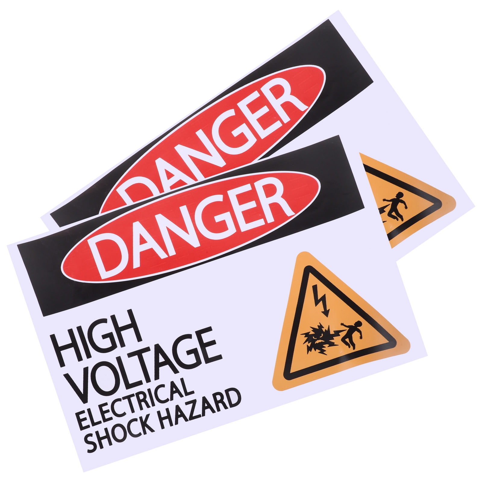 unbranded 2 Sheets of High Voltage Stickers Safety Electric Warning ...