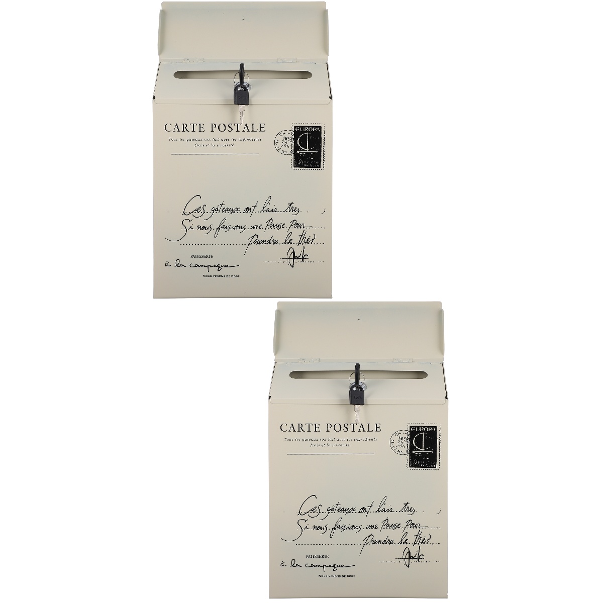 unbranded 2 pcs Locking Letter Box Vintage Suggestion Box Locking ...