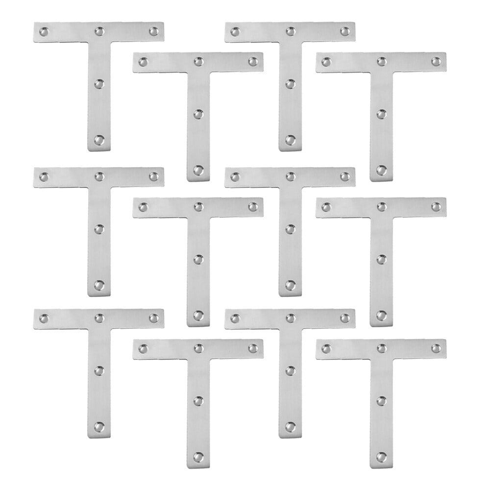 20pcs T Shape Flat Brace Bracket for Furniture Use Solid Stainless ...