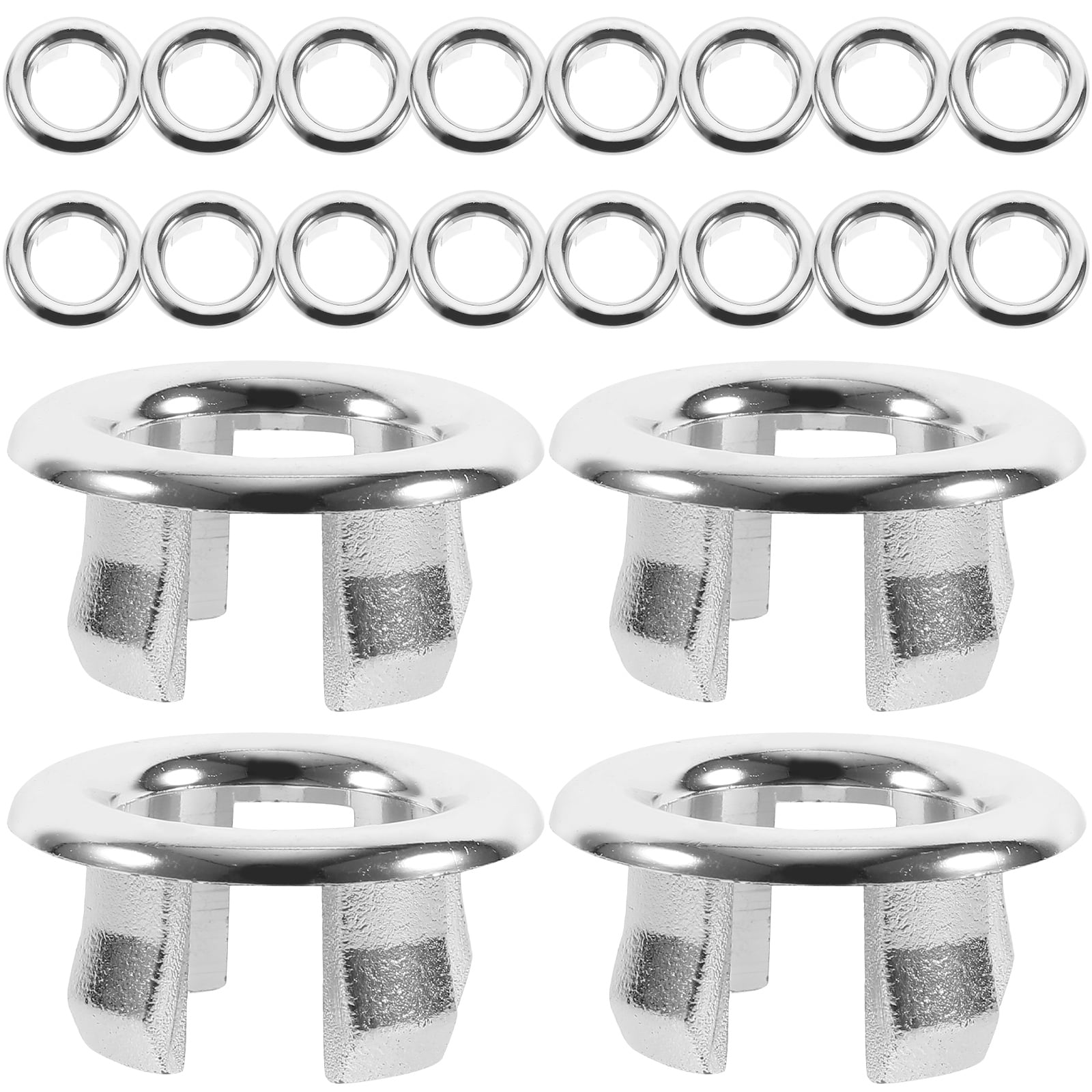 EXHUMKY 20Pcs Sink Overflow Trim Plastic Round Cover for Prevent Water ...