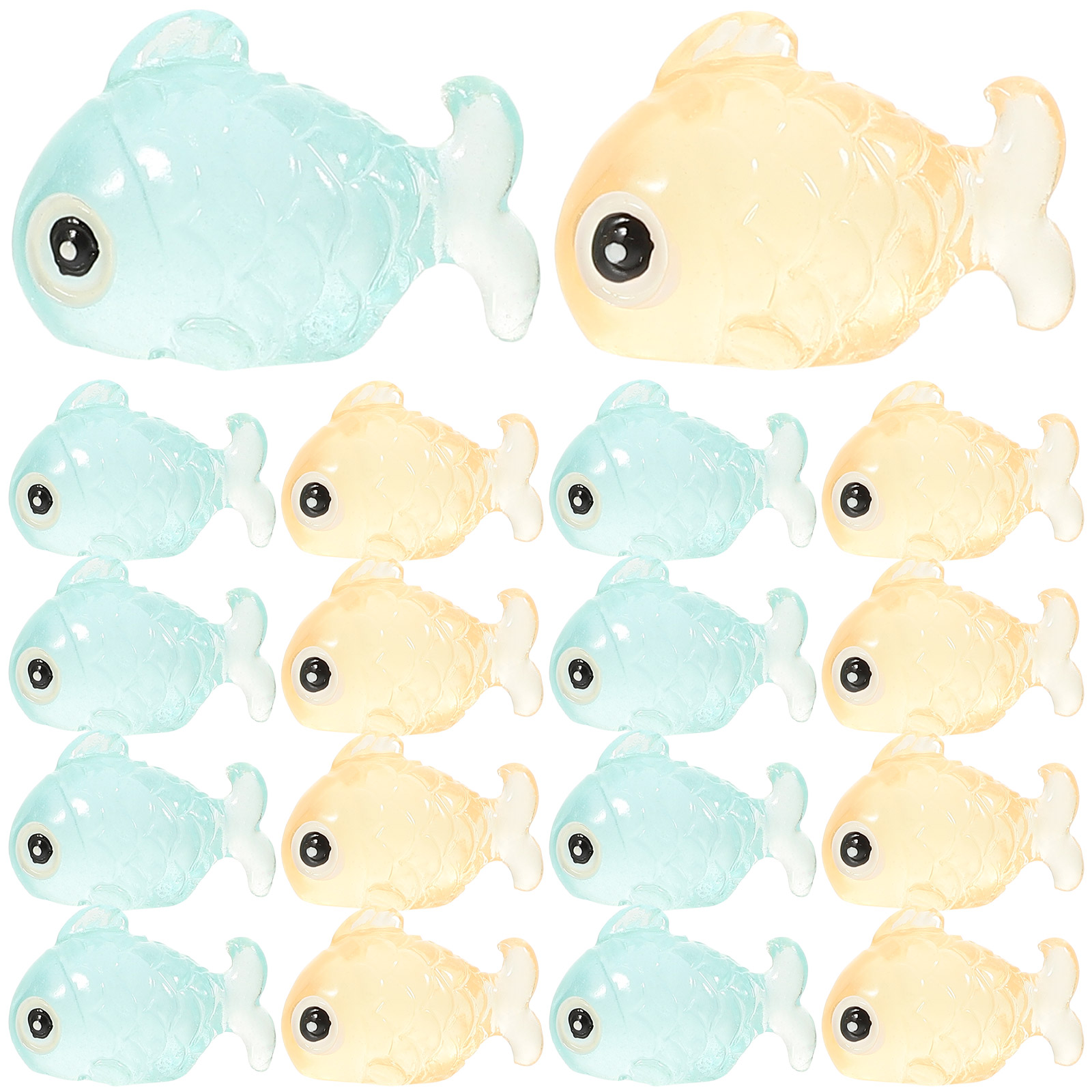unbranded 20 Pcs Fake Fish for DIY Mini Figurines Submersible Landscape ...