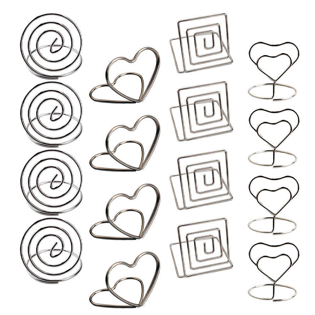 unbranded 20 Pcs Menu Clips Desktop Photo Memo Holder Mini Heart Shape ...