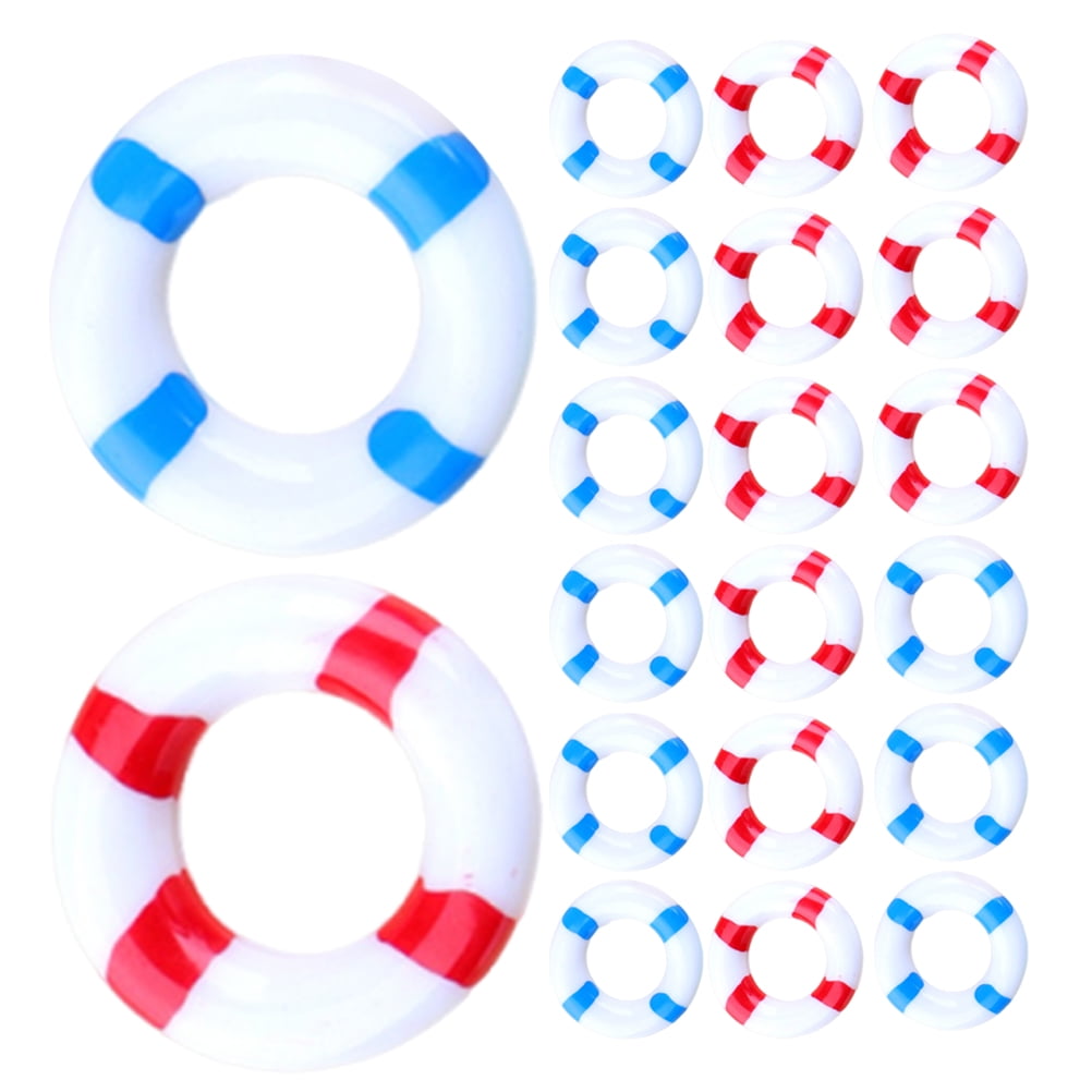 unbranded 20 Pcs Mini Life Buoy Things Swim Rings Swimming Photo Props ...