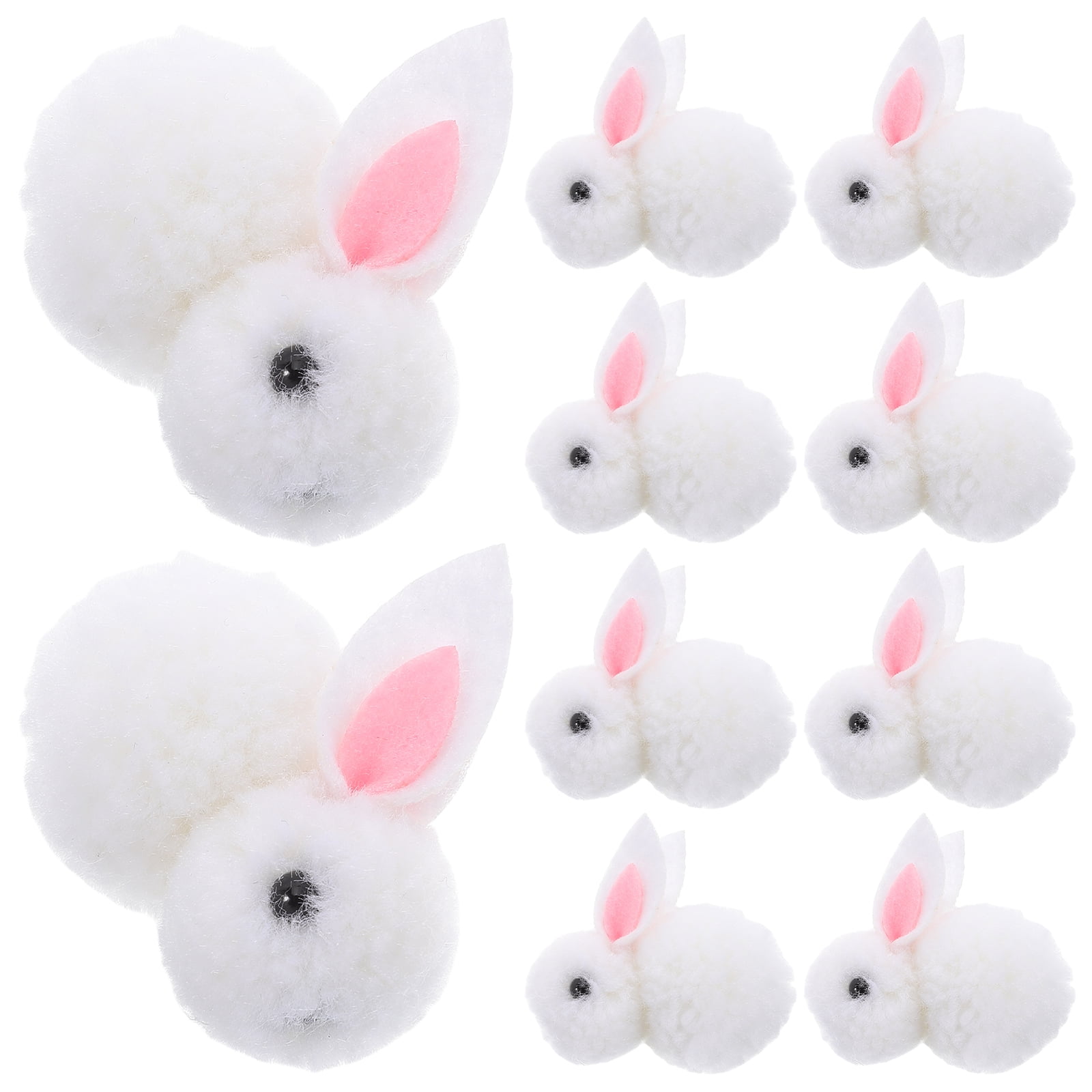unbranded 20 Pcs Mini Rabbits Plush Animal Figurines Tool Nozzle ...