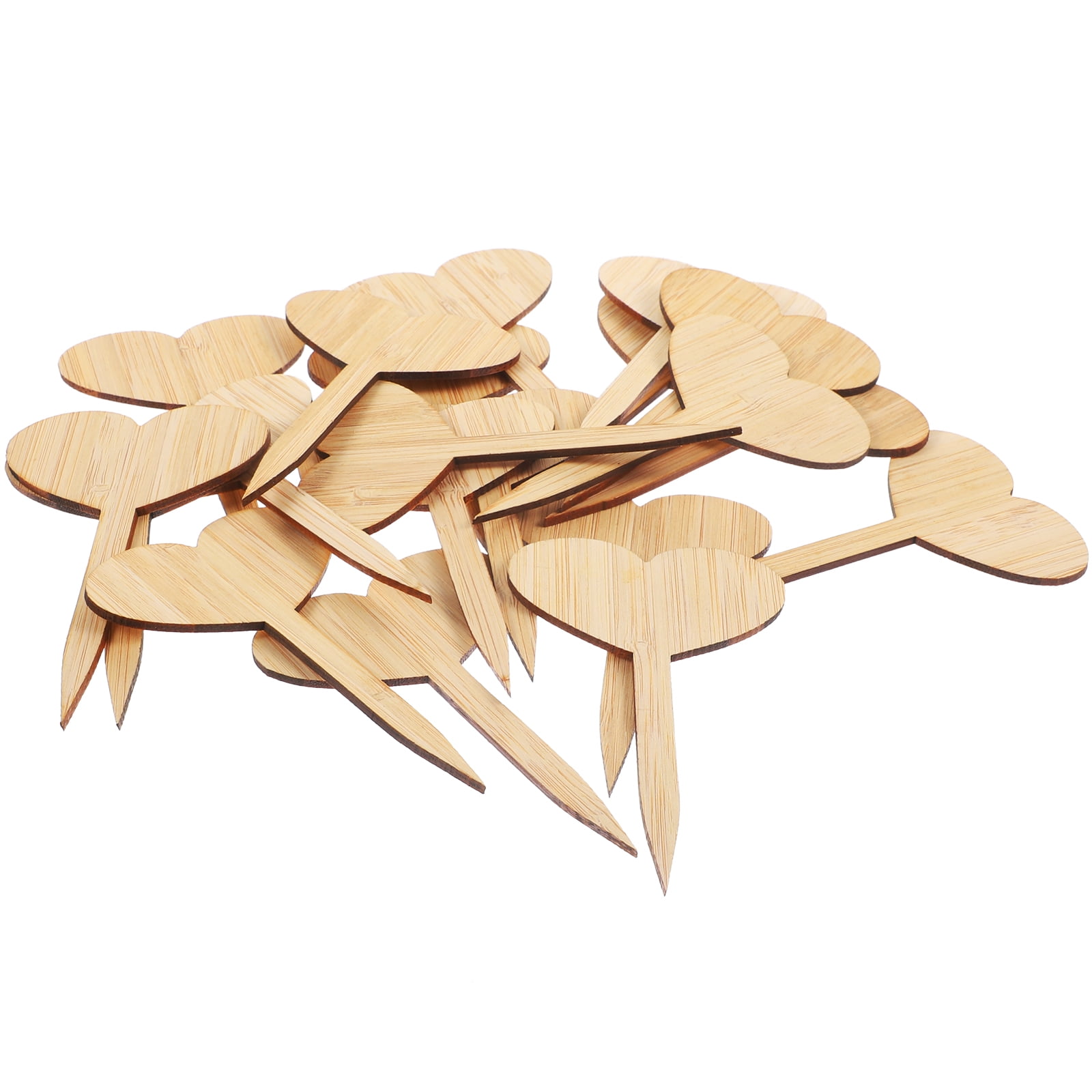 unbranded 20 Pcs Plants Outdoor Garden Flower Insert Label Wooden Sign ...