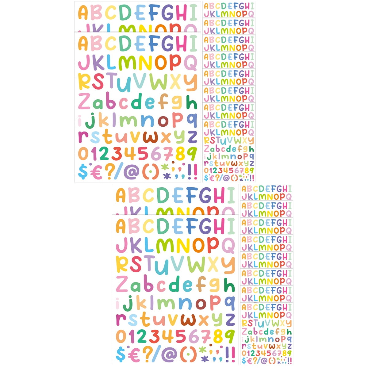 unbranded 20 Sheets Alphabet Stickers Alphabets Letter Stickers Number ...