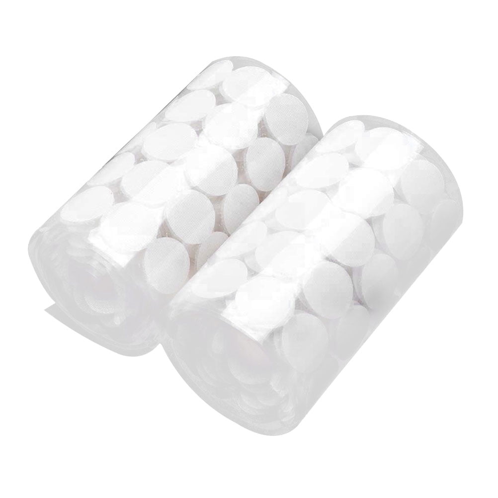 unbranded 200 Pairs Loop Tape Round Stickers Carpet Double Sided Sticky ...