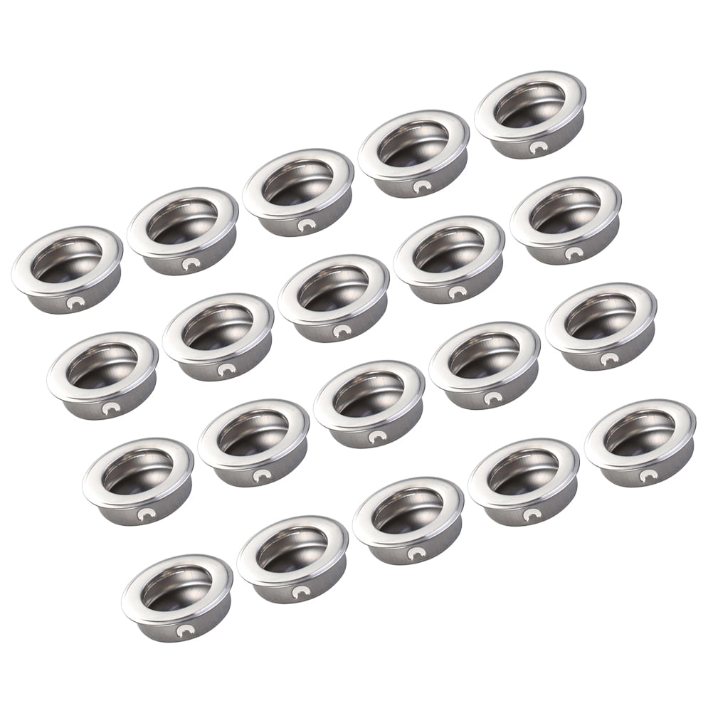 unbranded 20Pcs 35mm Flat Stainless Steel Recessed Flush Pull Finger ...