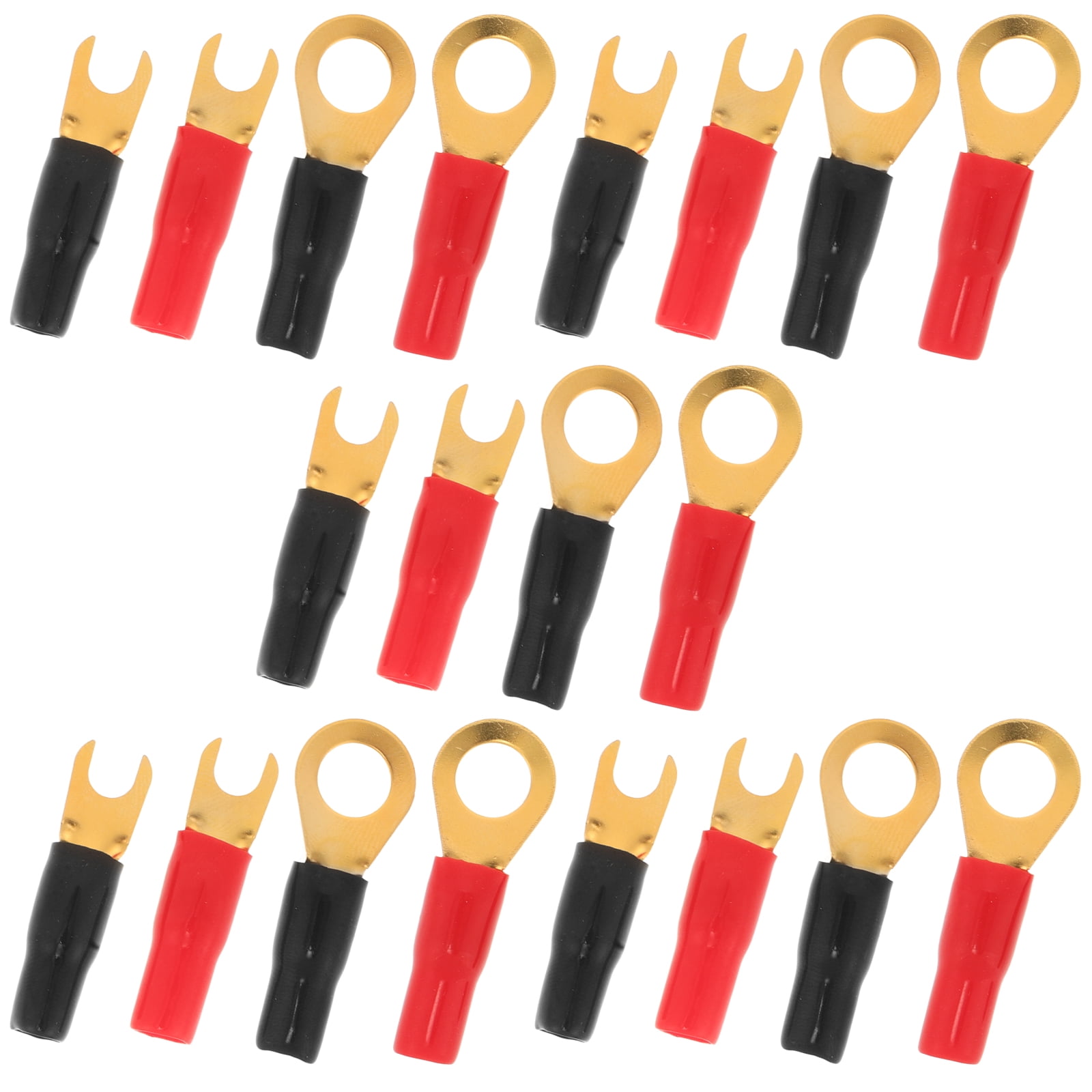 unbranded 20Pcs Insulated Terminals Ring Fork Electrical Wire Crimp ...
