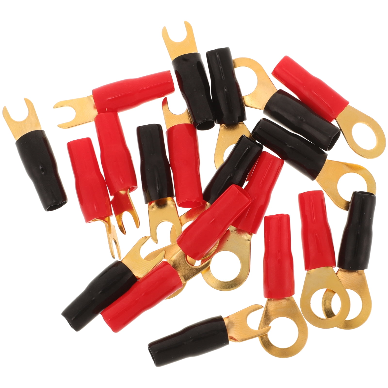 unbranded 20Pcs Insulated Terminals Ring Fork Electrical Wire Crimp ...