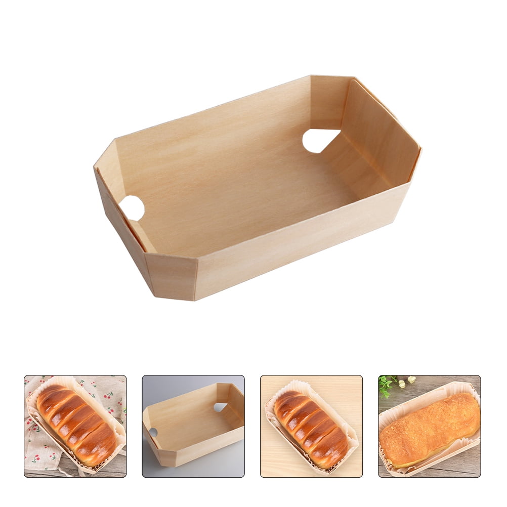 UPOUART 20Pcs Bread Packing Boxes Wooden Bread Storage Baskets Beige ...
