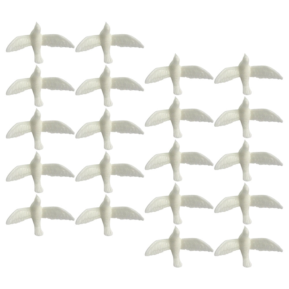 unbranded 20pcs Simulate Pigeon Toys Doll House Pigeon Ornaments Mini ...