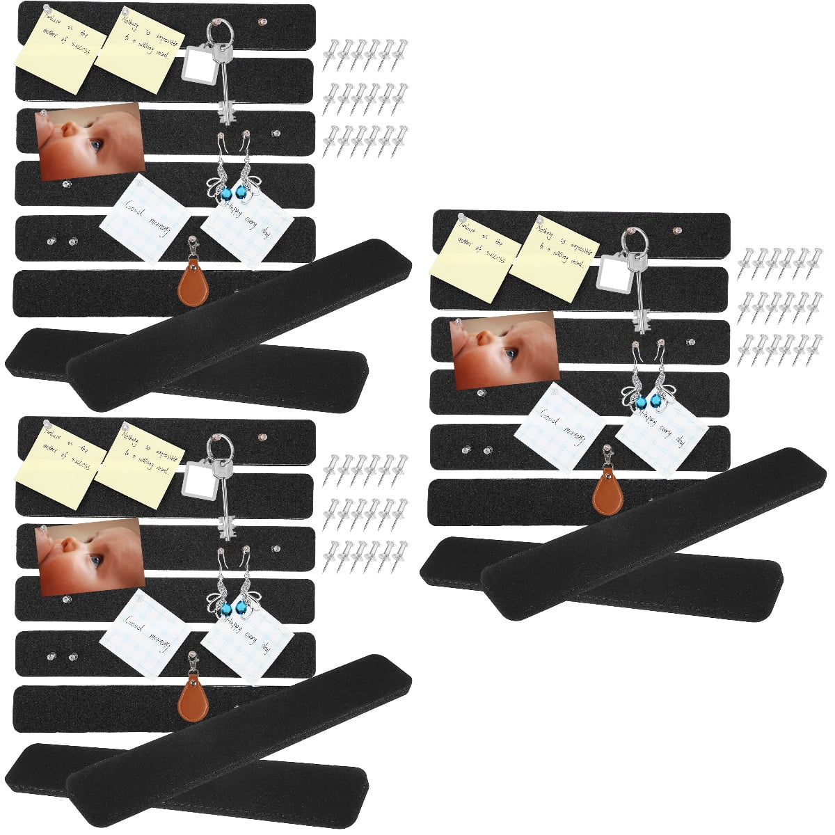unbranded 24 Pcs Felt Boards Pin Board Pin Bulletin Board Board Display ...