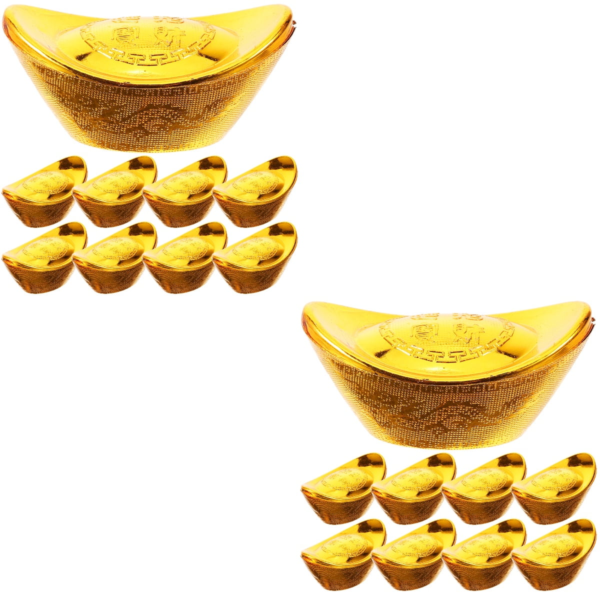 unbranded 24 Pcs Gold Ingot Decoration Simulation Gold Ingot Shape ...