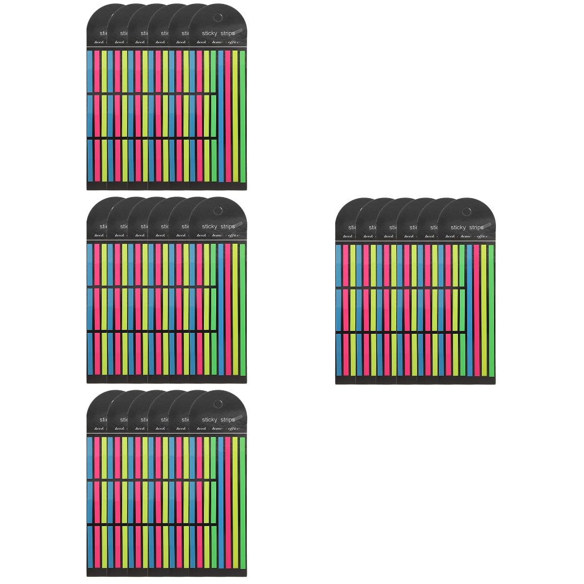 unbranded 24 Pcs Highlighter Tape Long and Short Page Tabs Colorful ...