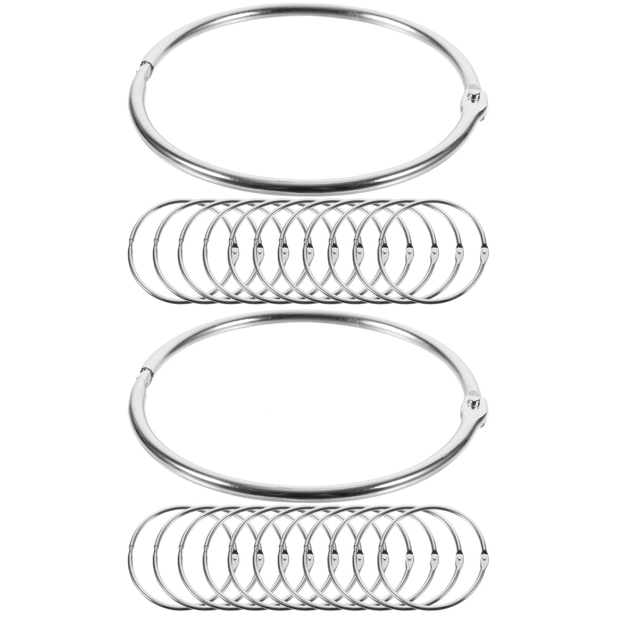 unbranded 24 Pcs Metal Binder Rings Multi-function Key Rings Round ...