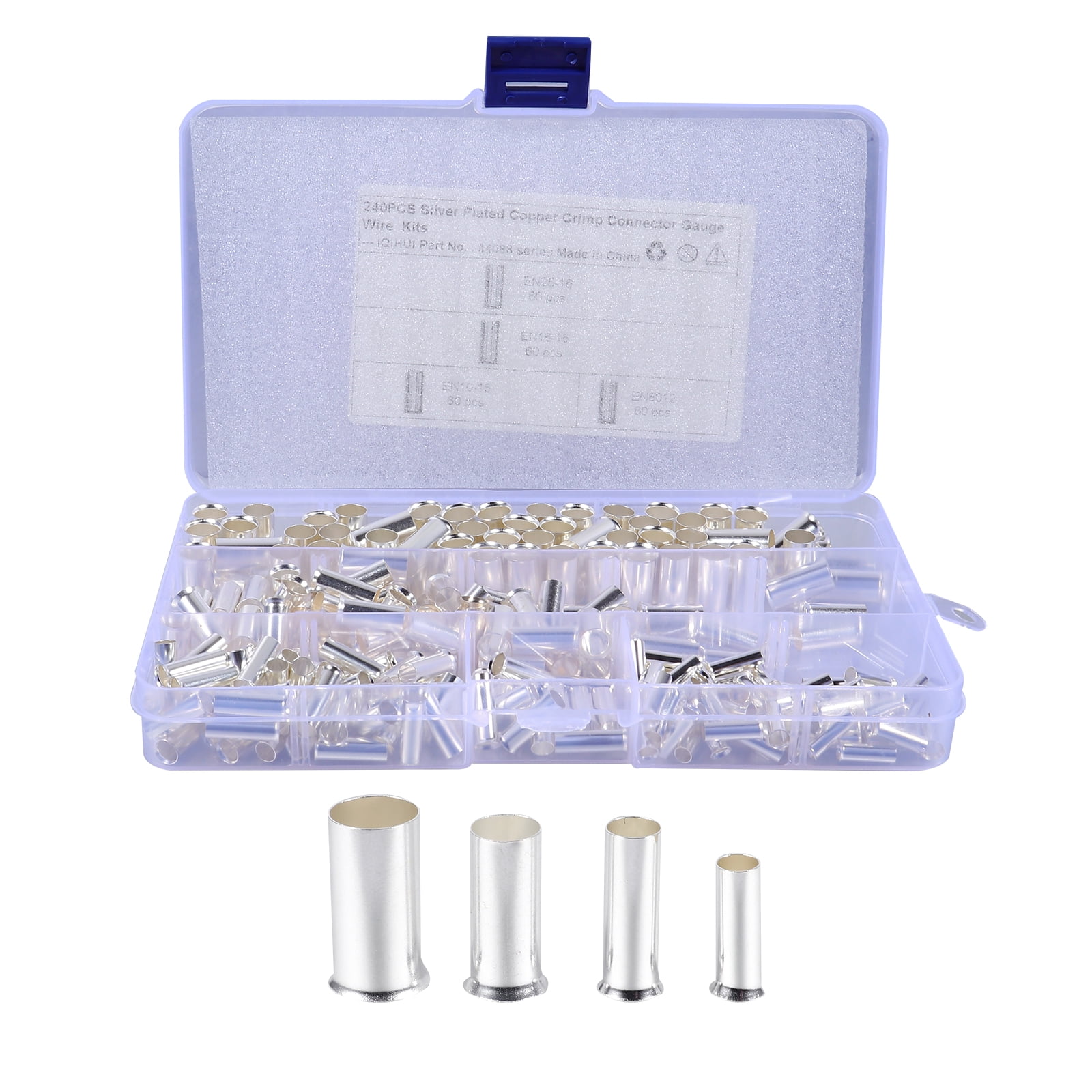 unbranded 240 Pcs Ferrules Pin Terminal Wire Copper Crimp Fittings ...