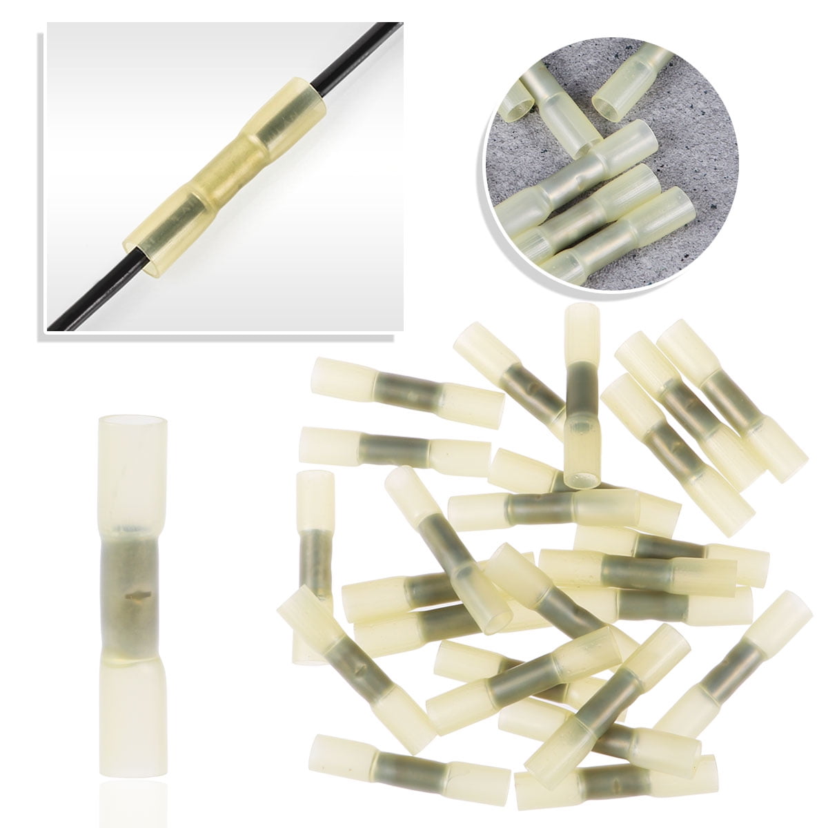 unbranded 25 Pcs Dual-walled Connectors Hot Melt Adhesive Connectors ...