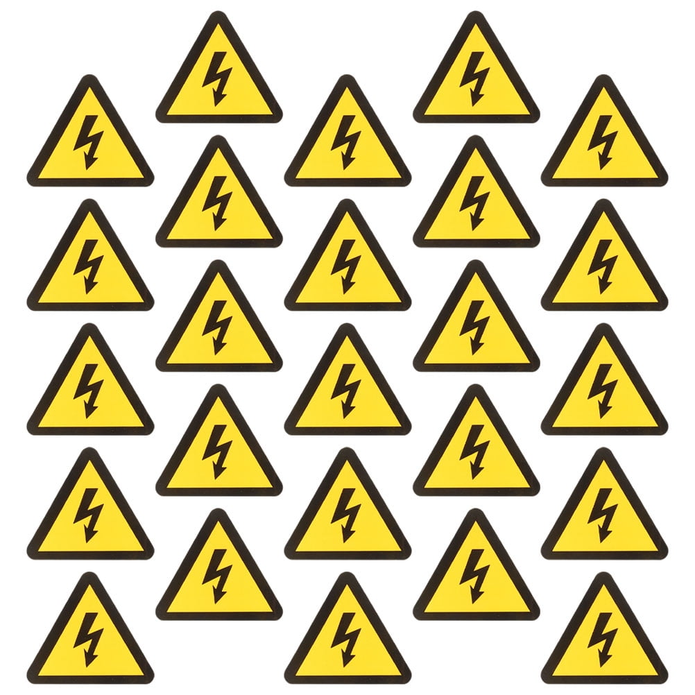 unbranded 25 Sheets Signs Anti-electric Shock Label Electrical Safety ...