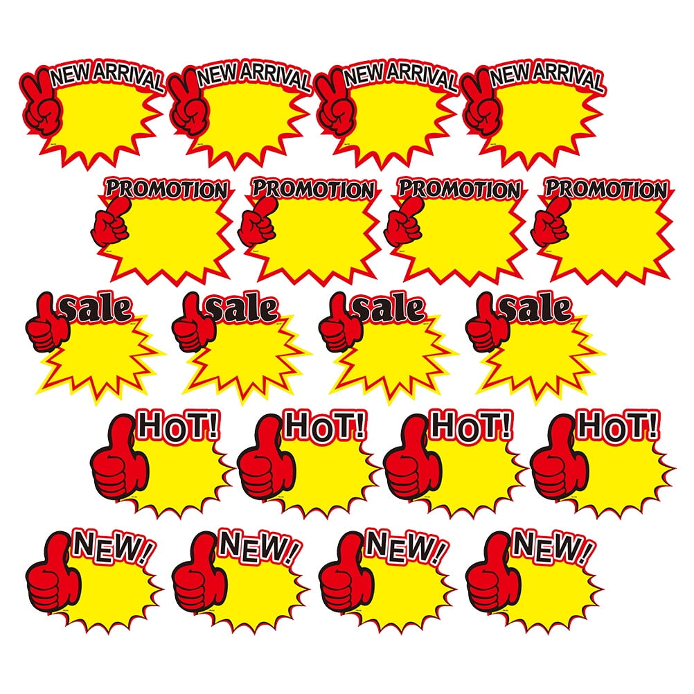 unbranded 250Pcs Sale Sign Tags Sale Paper Signs Price Burst Signs ...