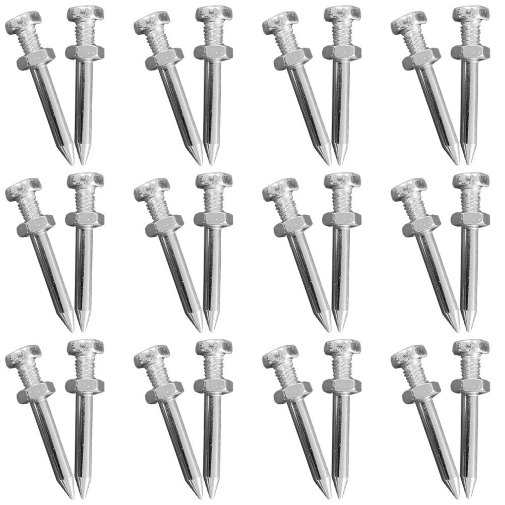 unbranded 26 Pcs Grass Nailed Shoes Soil Aerator Aeration Nails Silver ...