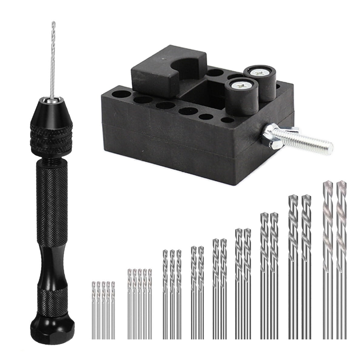 unbranded 27 Pcs Pin Vise Hand Drill Automatic Manual Punch Kit Set ...
