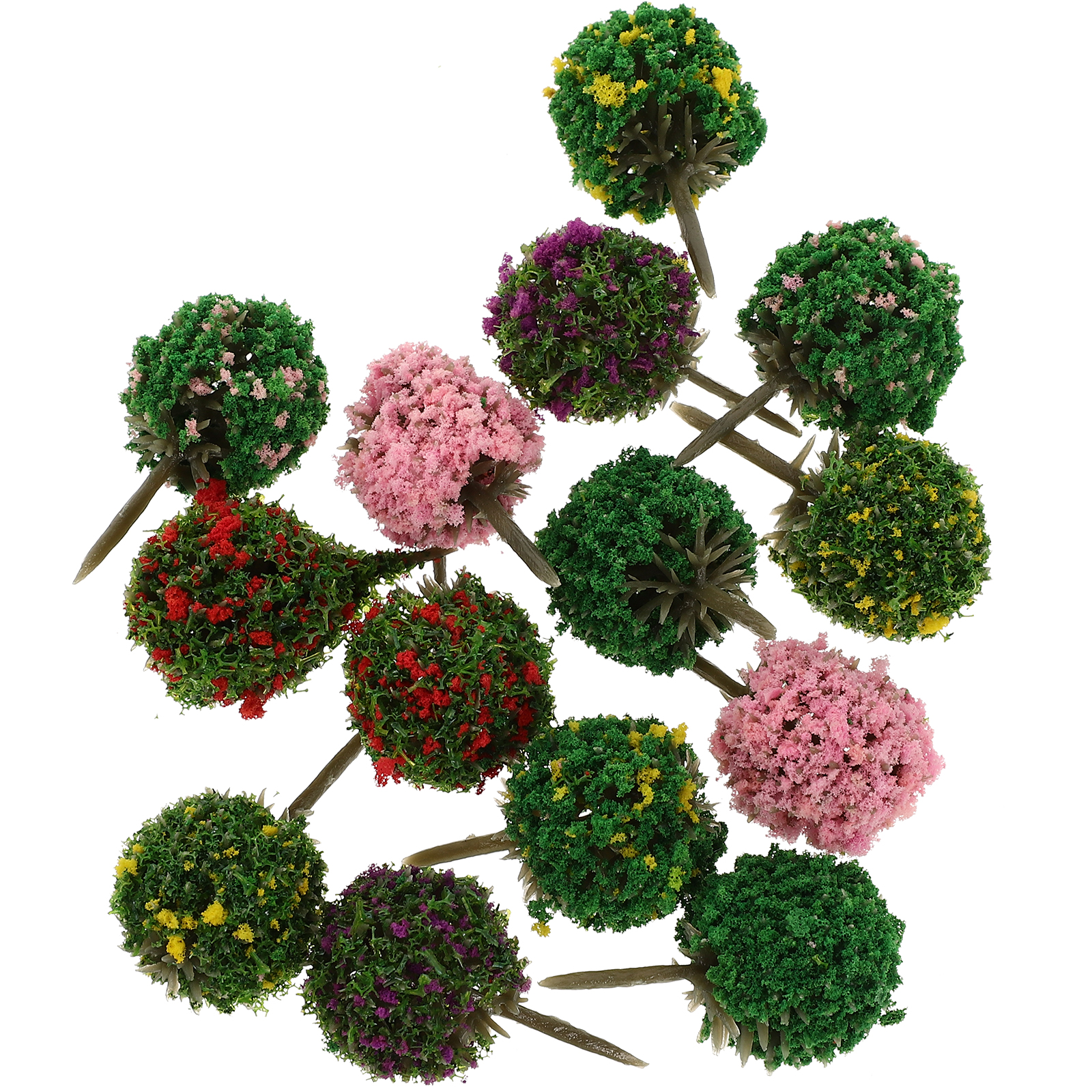 28pcs Miniature Trees Model for DIY Mini Trees Scenery Supplies and ...